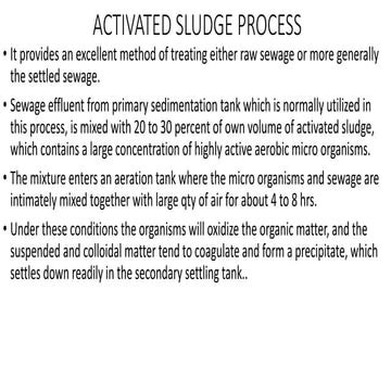 Activated Sludge process | PPTX
