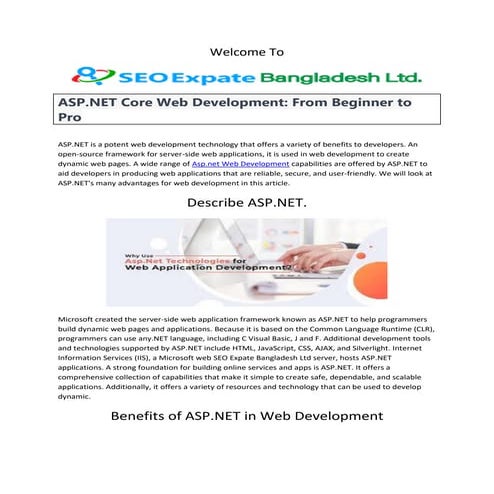 Aspnet Core Web Development From Beginner To Propdf