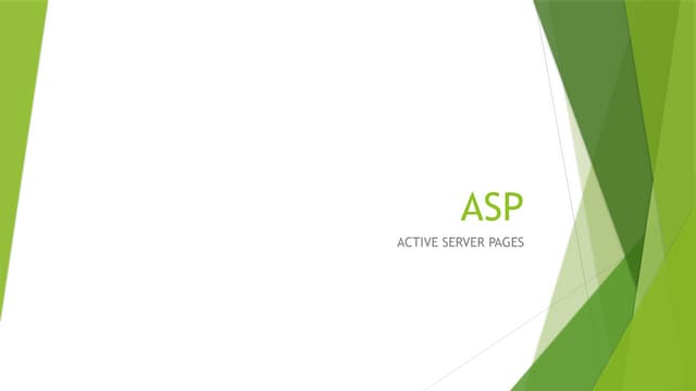 ASP Detailed Presentation With Coding .pptx | Free Download ASP Detailed Presentation With Coding .pptx | Free Download