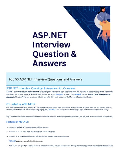 ASP.NET Interview Questions PDF By ScholarHat | PDF ASP.NET Interview Questions PDF By ScholarHat | PDF