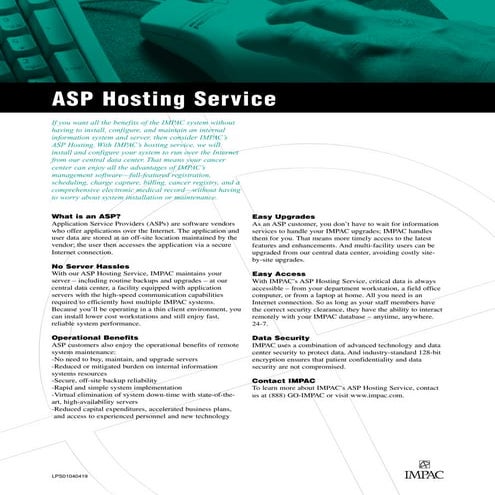 ASP Hosting Service | PDF