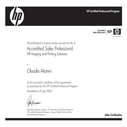 HP ASP | PPT