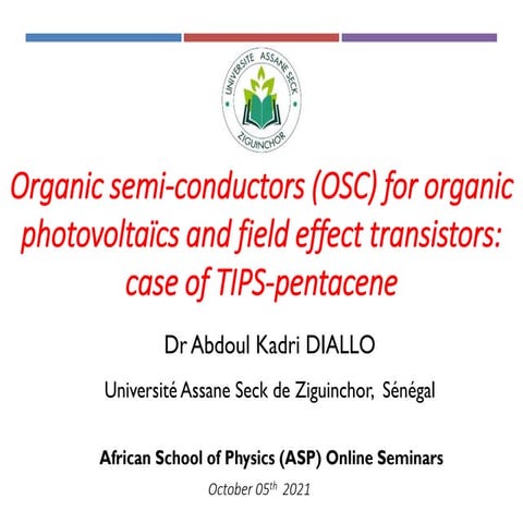 Organic Field Effect Transistor | PDF