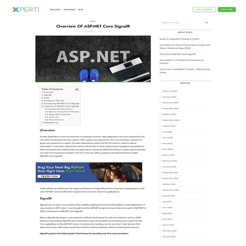 Overview Of Asp Core Signalr Pdf