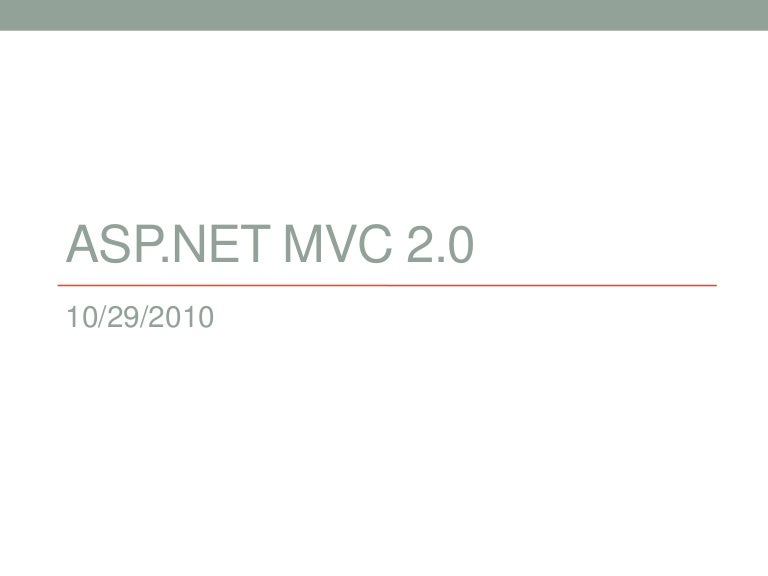 ASP.NET MVC 2.0