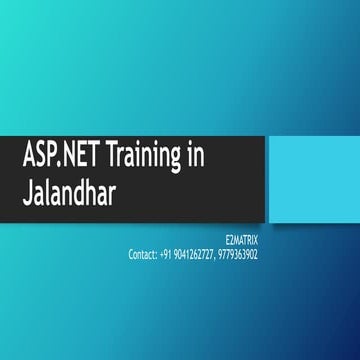 Asp.net training in jalandhar | PPT