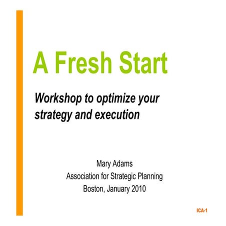 A Fresh Start | PPT