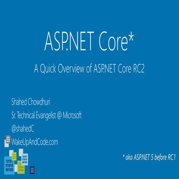 Aspnet Core Mvc Web Api With Overview Post Rc2 Ppt 2375