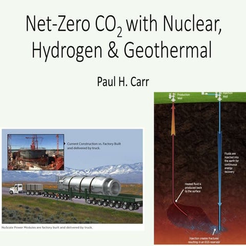Net-Zero CO2 with Nuclear, Hydrogen, & Geothermal | PPT