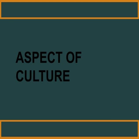 Aspects of Culture | PPTX