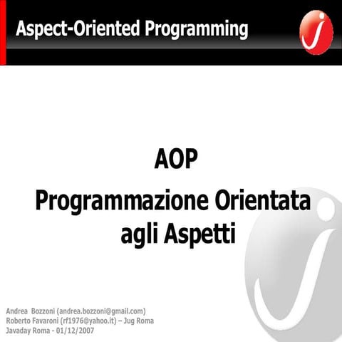 Aspect Oriented Programming Ppt