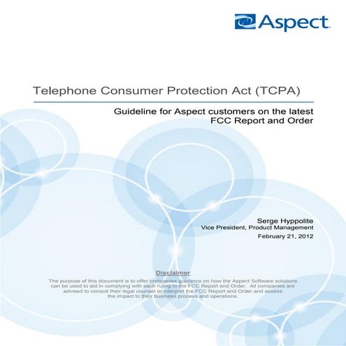 FCC Order (TCPA) Telecphone Consumer Protection Ac | PDF