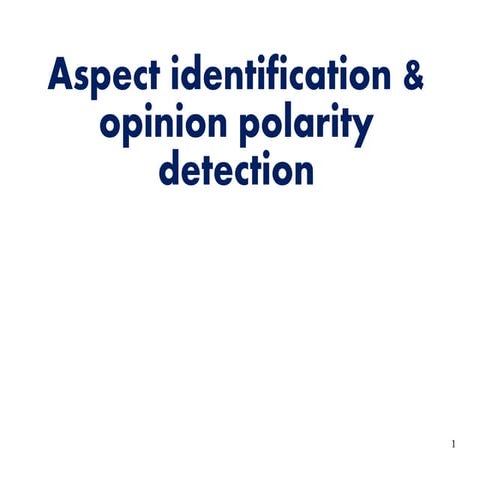 Aspect identification | PDF