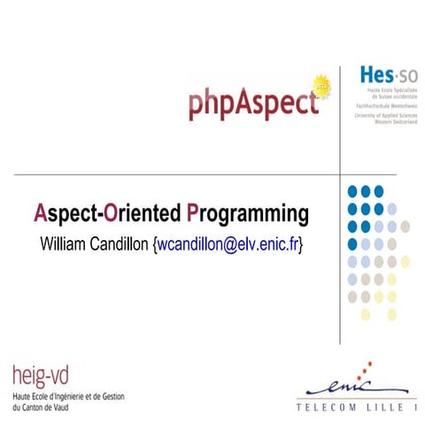 Aspect Oriented Programming For Php Ppt 2950