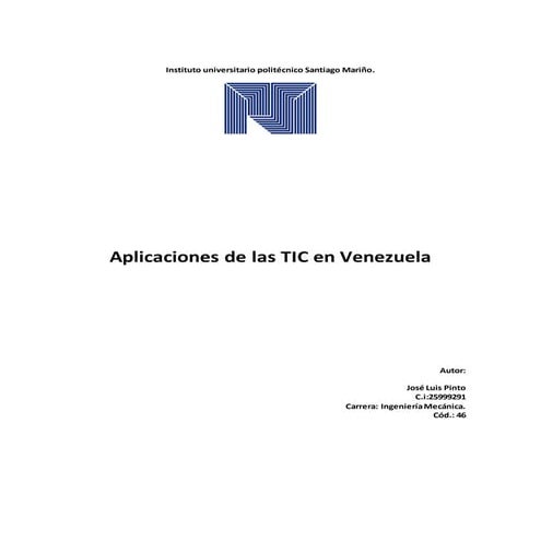 TIC y sus aplicaciones en el uso del internet. | DOCX