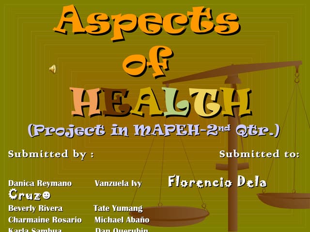 The Six Components of Health | PPT