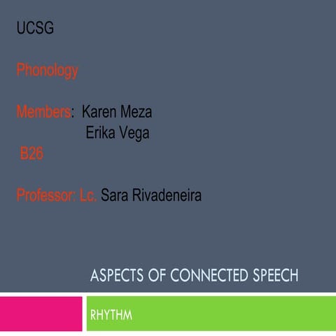 Aspects of connected speech | PPT