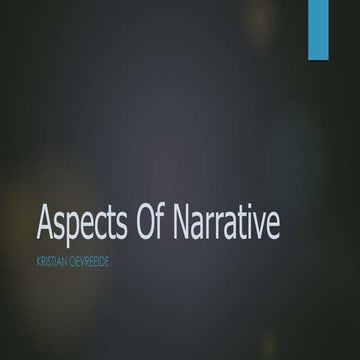 Aspects of narrative | PPT