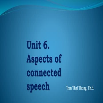 Aspects of speech | PPTX