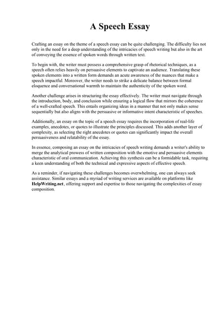 Sample Essay Of Speech.pdf