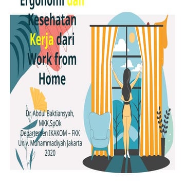 ASPEK -ASPEK ERGONOMI DARI WORK FROM HOME | PPTX
