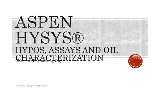 Module 1 - Introduction to Aspen HYSYS | PDF | Chemistry | Science