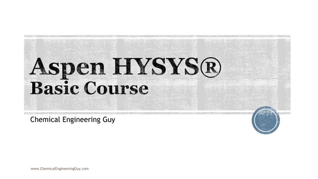 Distillation tutorial in hysys | PDF