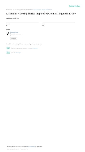 Distillation tutorial in hysys | PDF