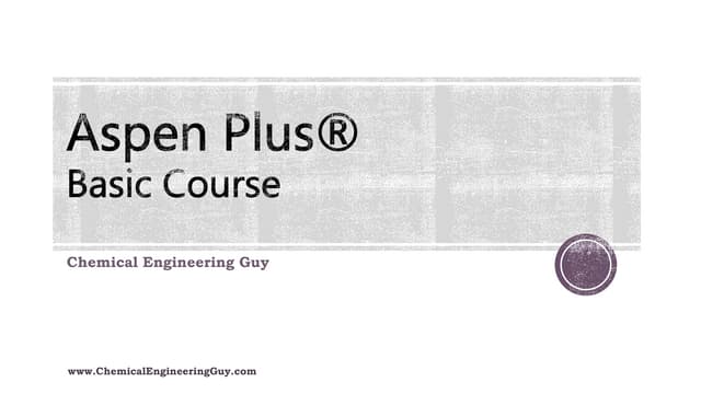 Module 6 - Subflowsheet | PDF