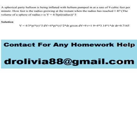 A spherical party balloon is being inflated with helium pumped in at.pdf