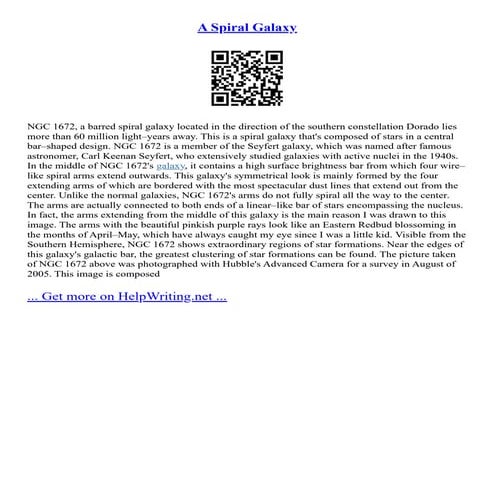 A Spiral Galaxy | PDF