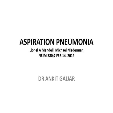 Aspiration Pneumonia | PPT
