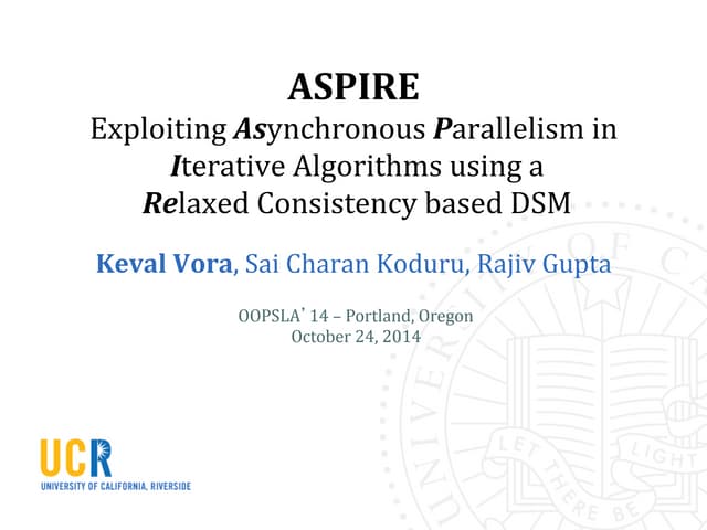 Aspire Exploiting Asynchronous Parallelism In Iterative Algorithms 5640