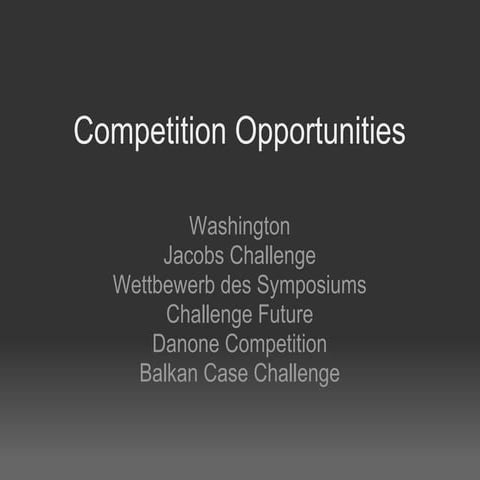 Aspire competition opportunities | PDF
