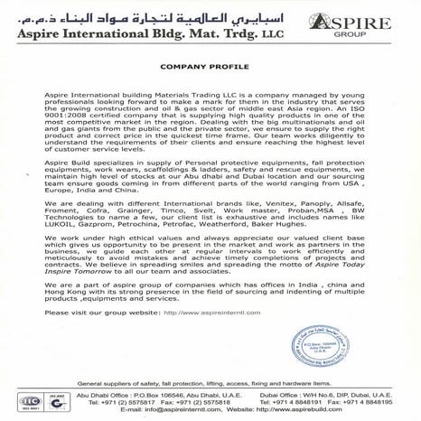 Aspire international company profile | PDF