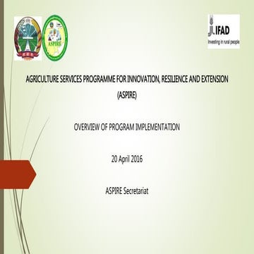 Aspire programme Cambodia Ifad 20 april 2016 | PPTX