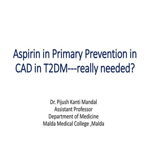 Effects of aspirin for primary prevention in persons with Diabetes ...