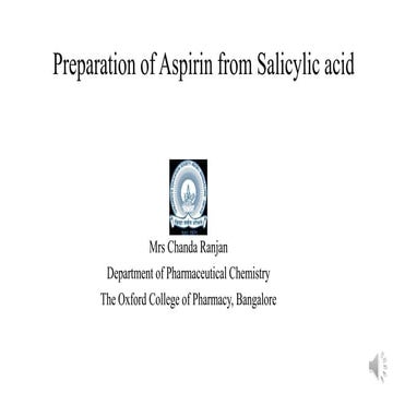Aspirin how its made and what it does and | PPTX