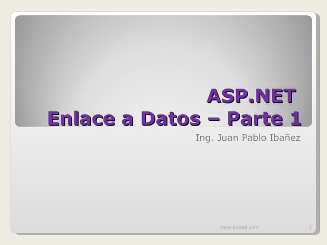 Aspnet Data Binding Parte 1 Ppt