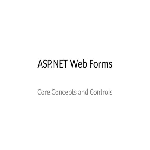Vb.Net Web Forms | PPT