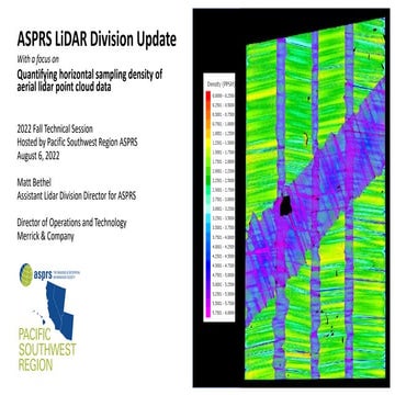 ASPRS LiDAR Division Update with a focus on quantifying horizontal ...
