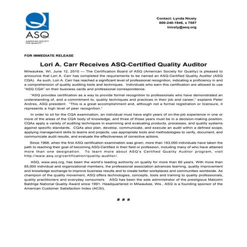 ASQ CQE | PDF