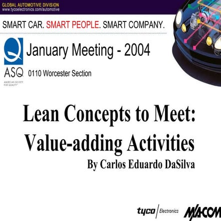 Value Adding Activities - Lean Concepts | PPT