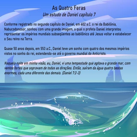 As Quatro Feras - Um estudo de Daniel capítulo 7 para crianças maiores ...
