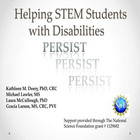 Helping STEM Students with Disabilities Persist | PPT
