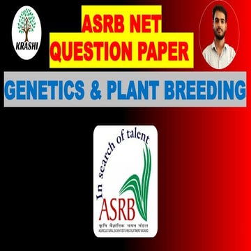 ASRB NET 2023 PREVIOUS YEAR QUESTION PAPER GENETICS AND PLANT BREEDING BY SATYAM SHARMA.pptx