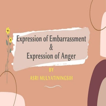 The Expression of Embarrassment & The Expression of Anger. | PPT