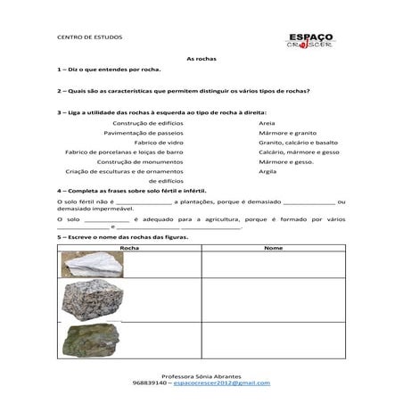 As rochas Estudo do Meio | PDF