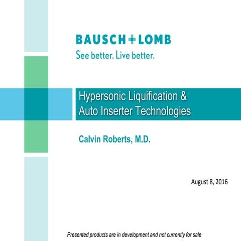 RETINA COMPANY SHOWCASE - Bausch + Lomb | PPTX