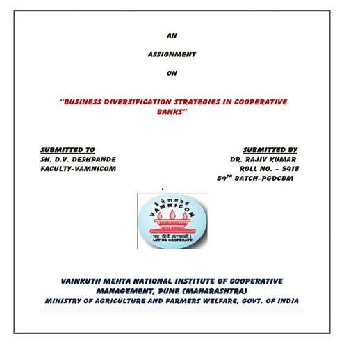 Business Development Strategies in DCCB (Dr. Rajiv P. Kumar) | PDF